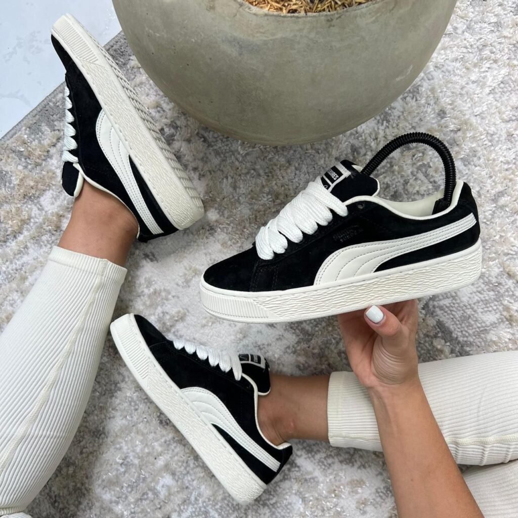 Puma Suede XL Negro – Blanco – Anval Sneakers